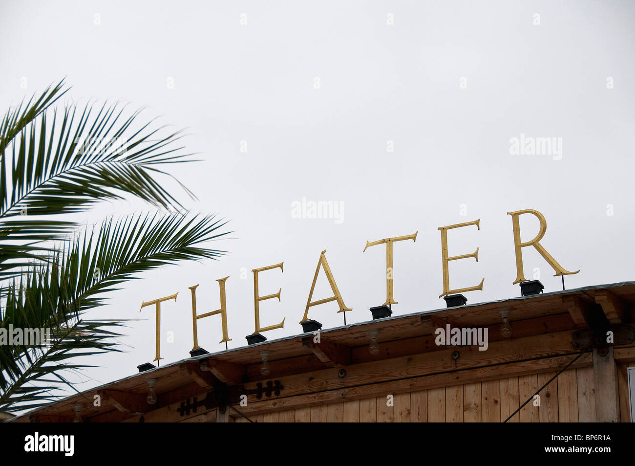 Theater sign, low angle view Stock Photo - Alamy