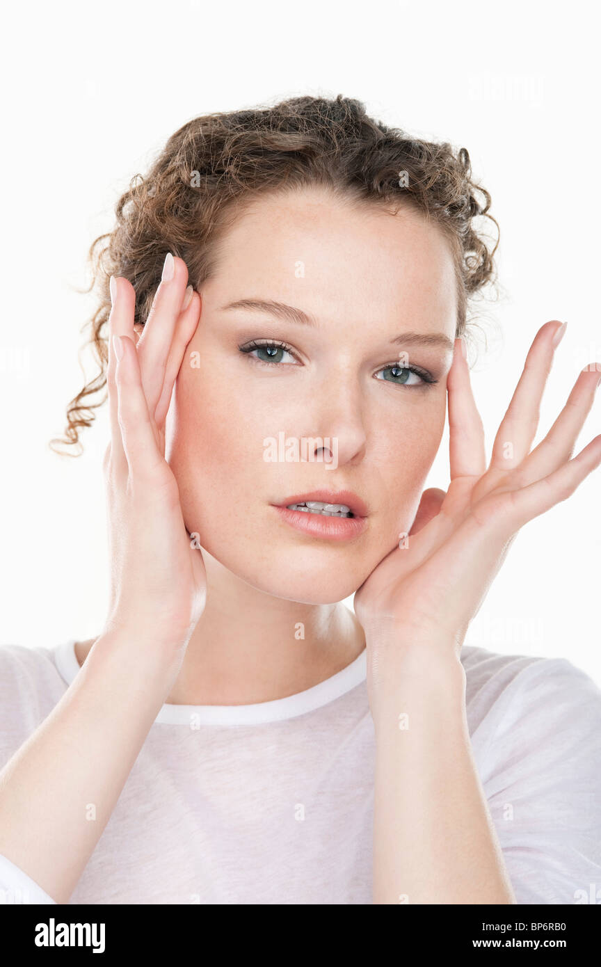 Rubbing forehead head shot hi-res stock photography and images - Alamy