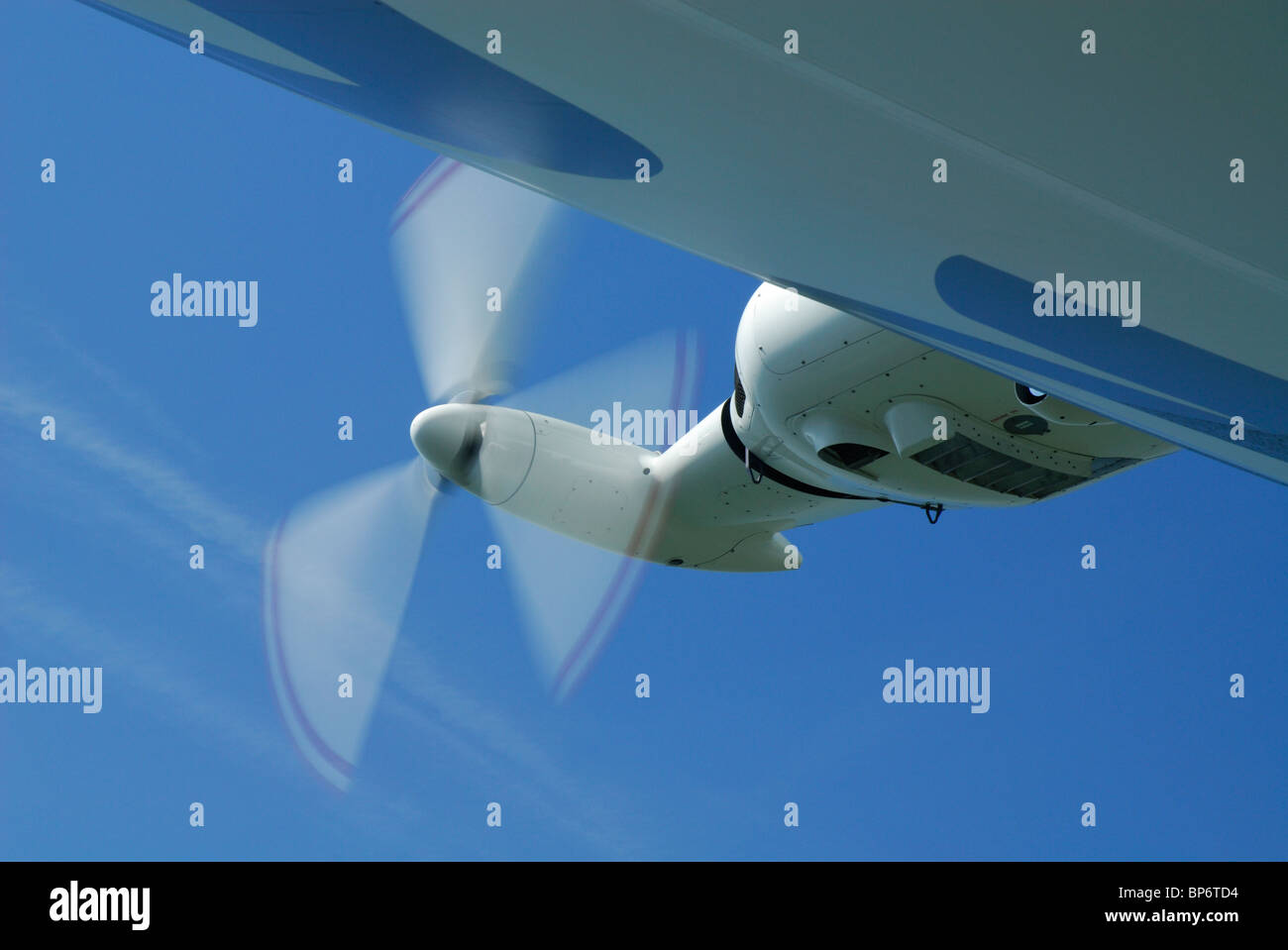 Details of motor and propeller of airship dirigible Zeppelin NT ...