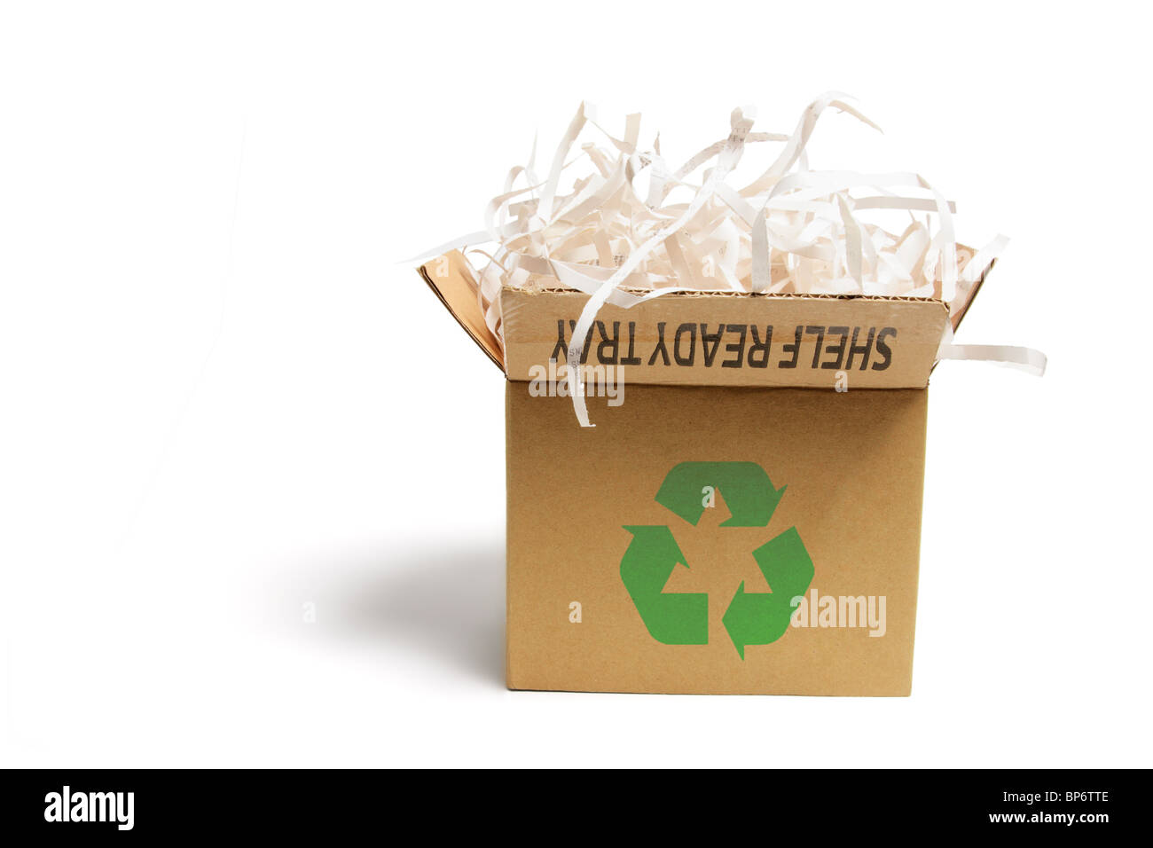 Paper Shreddings in Cardboard Box Stock Photo - Alamy