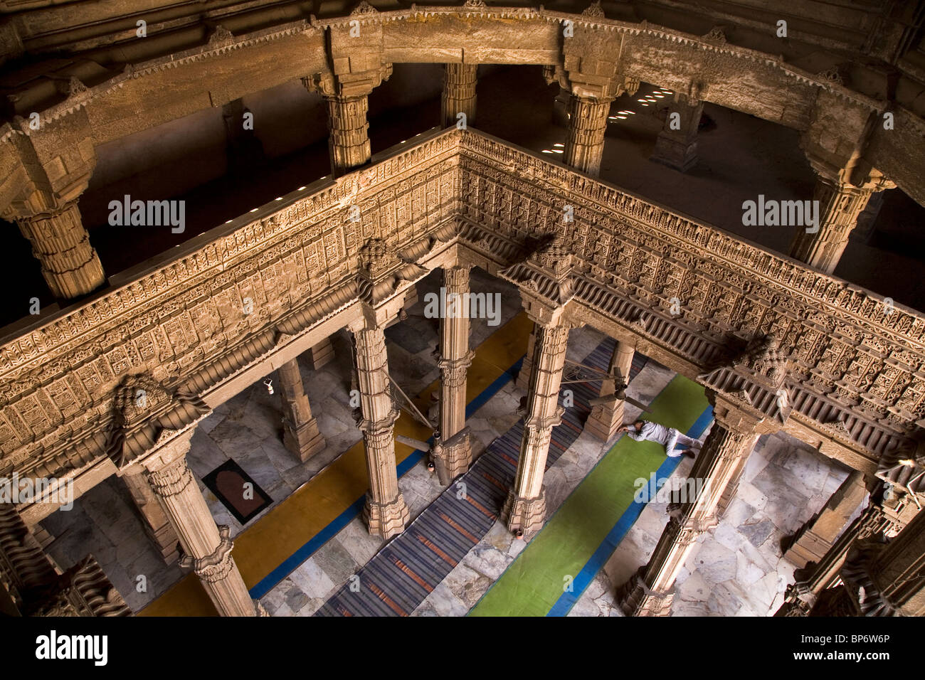 The prayer hall of the Jama Masjid (Friday Mosque) in Ahmedabad ...