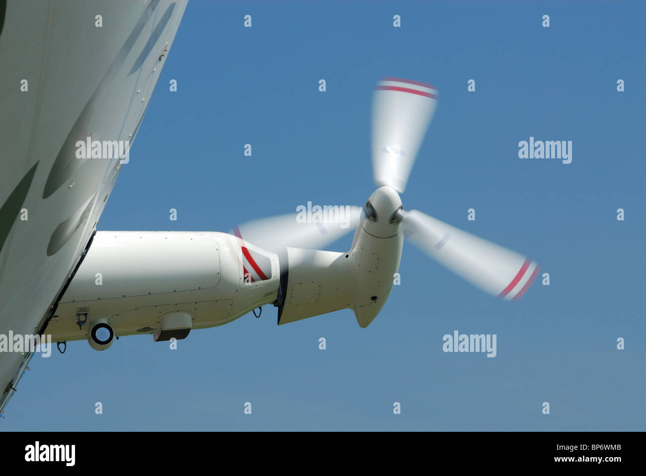 Details of motor and propeller of airship dirigible Zeppelin NT ...