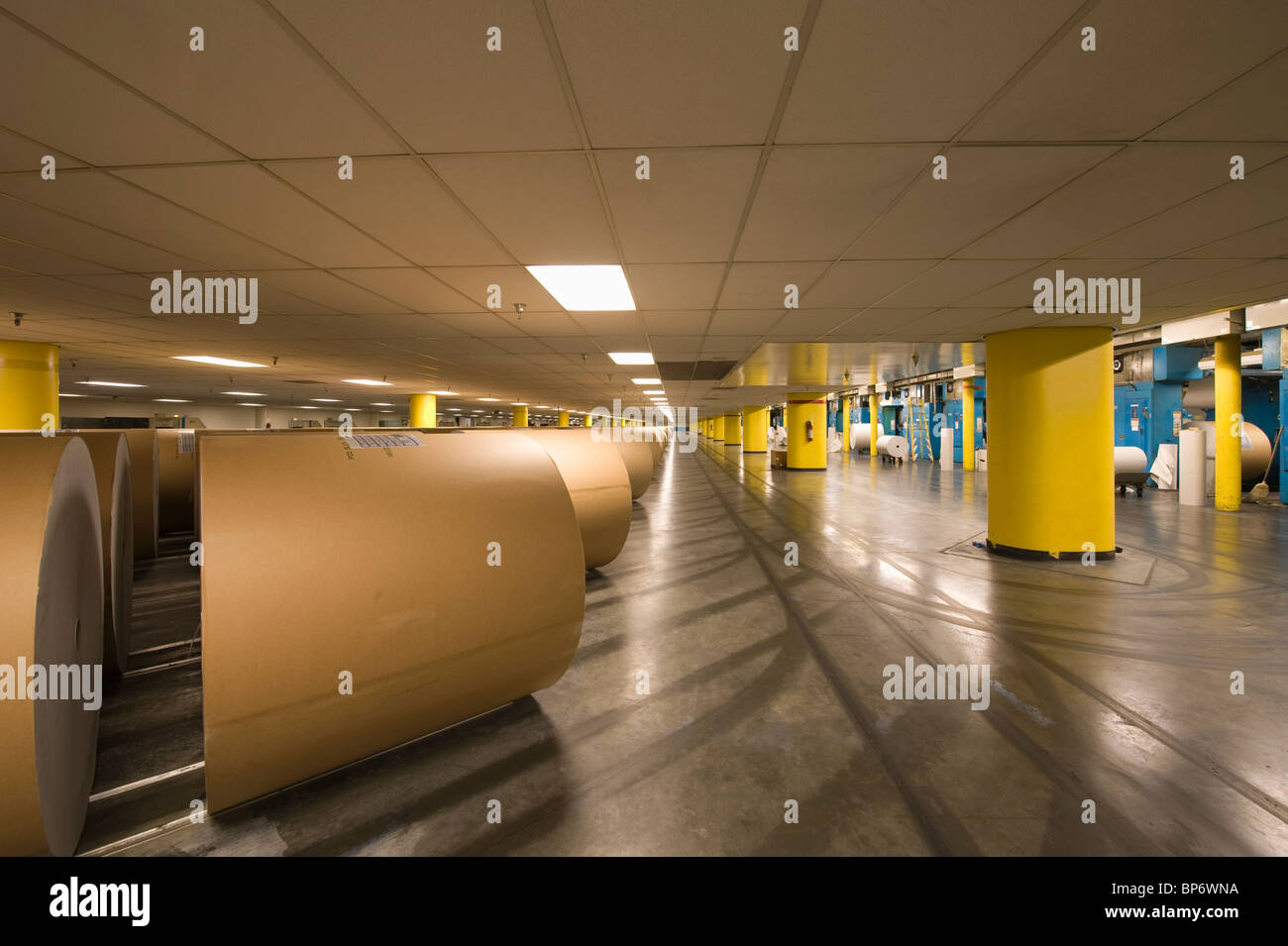 Huge rolls of paper in newspaper factory Stock Photo - Alamy
