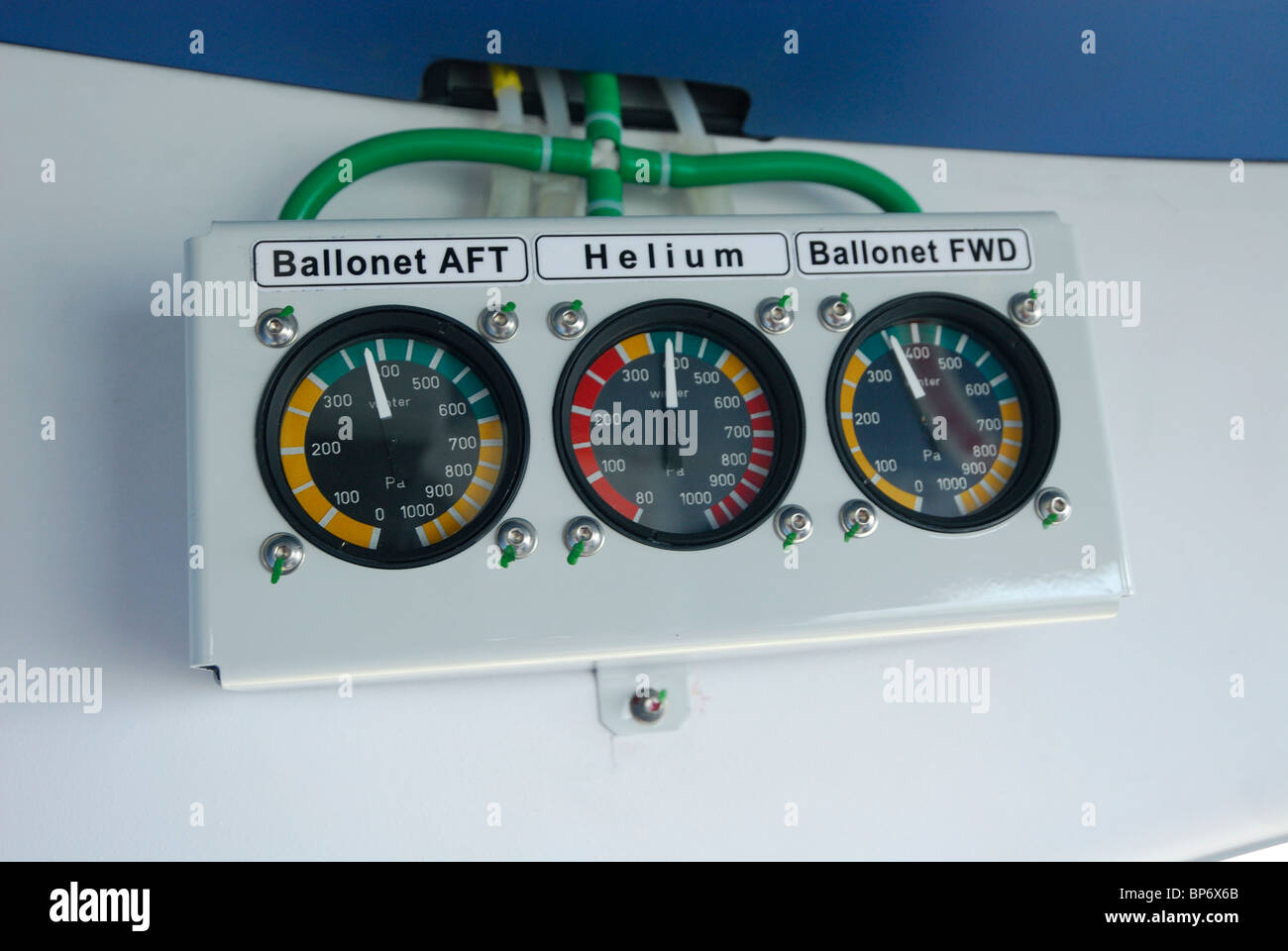 Pressures controls (air/helium) panel of the envelop (2 ballonets) of ...