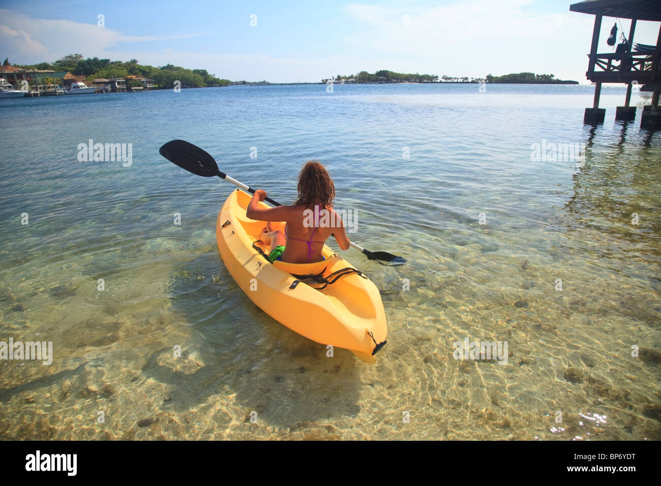 Woman row boat rear view hi-res stock photography and images - Alamy