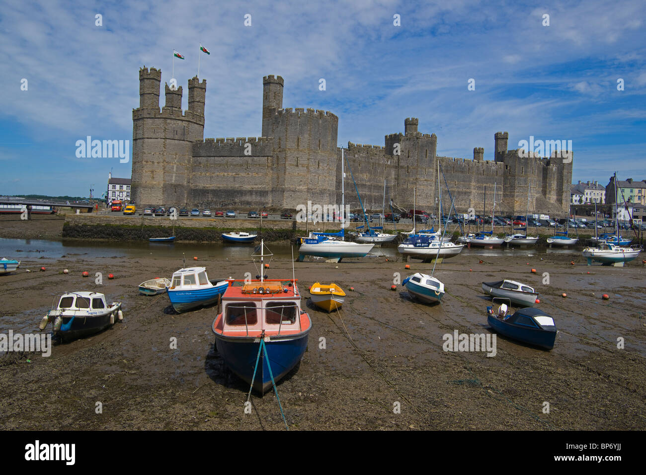 Caernarfon Castle, Gwynedd, north Wales, UK Stock Photo - Alamy