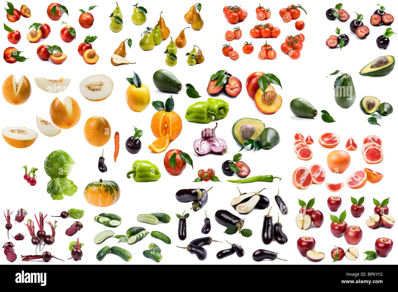 object on white - food peach close up Stock Photo - Alamy