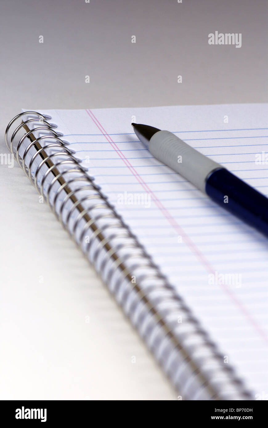 Notebook and pen Stock Photo - Alamy