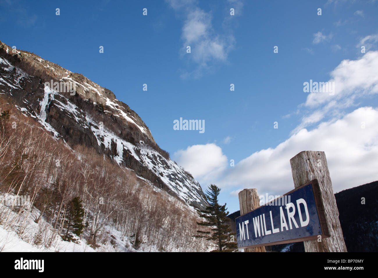 Crawford Notch State Park - Mount Willard during the winter months in ...