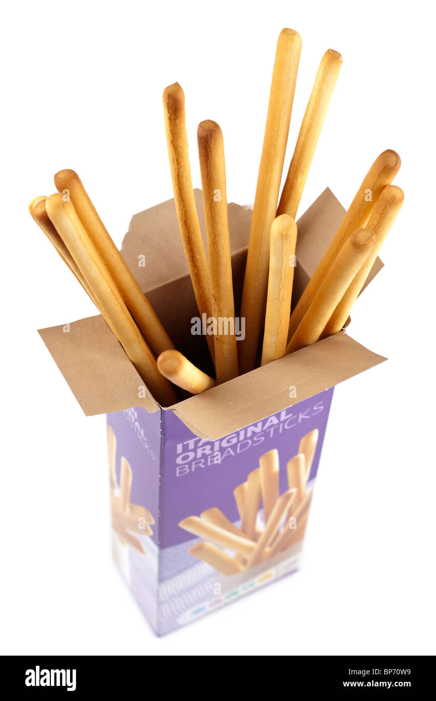 Box of Italian Breadsticks Stock Photo - Alamy
