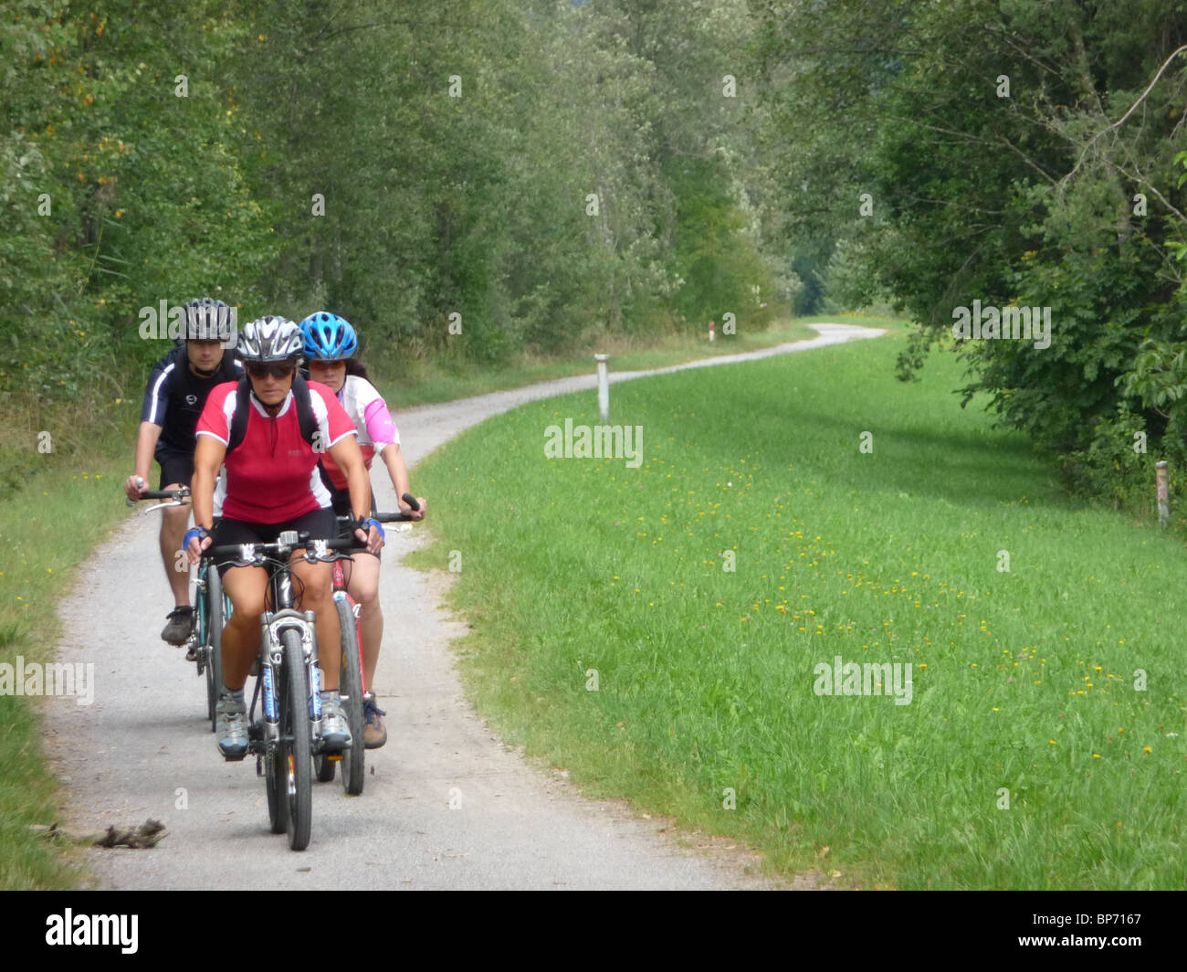 Drauradweg is one of best Europe bicycle path. It's 366 km long Stock ...