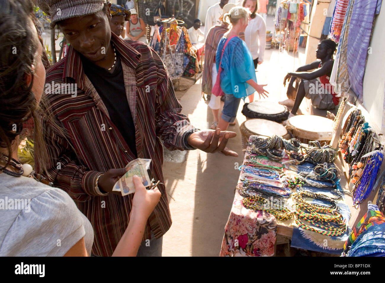 Tourists at craft market haggling hi-res stock photography and images ...