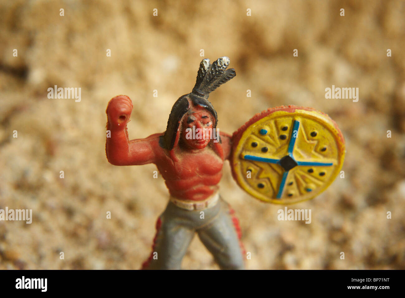 Plastic figure of Indians (Children Toy) in real world Stock Photo - Alamy