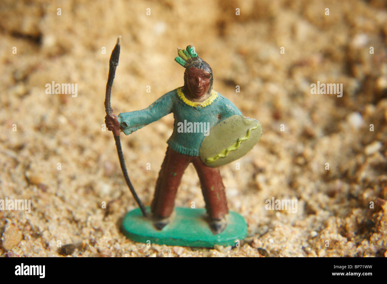 Plastic figure of Indians (Children Toy) in real world Stock Photo - Alamy