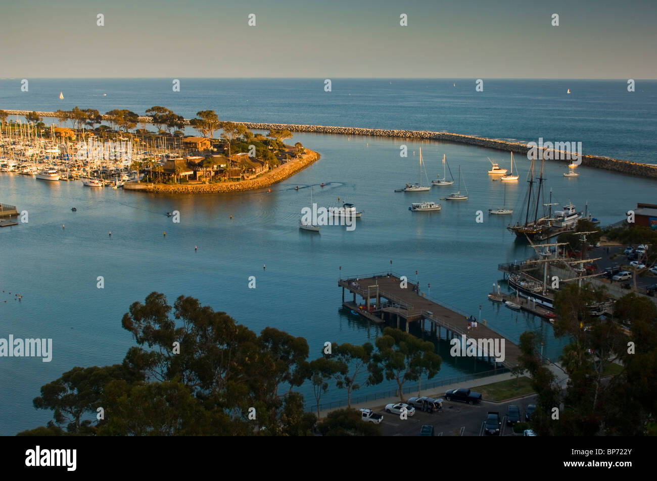 Overlooking Dana Point Harbor at sunset, Dana Point, Orange County ...