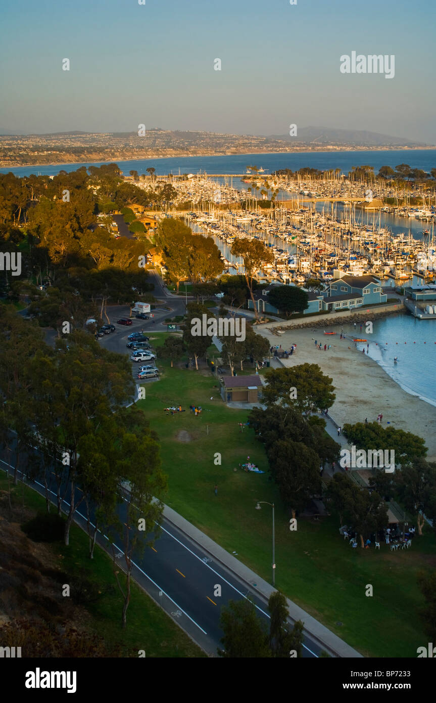 Overlooking Dana Point Harbor at sunset, Dana Point, Orange County ...