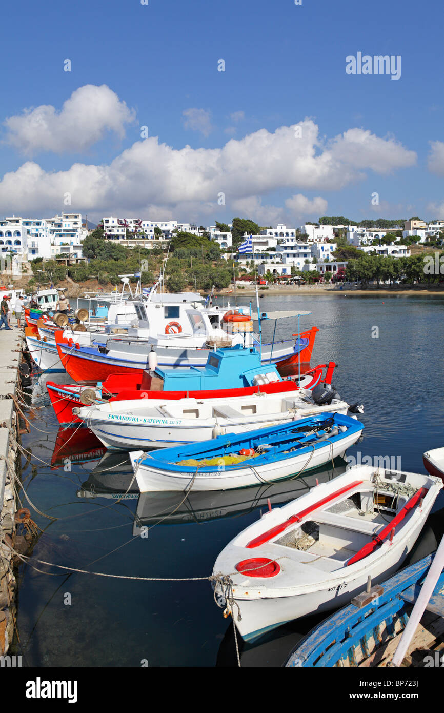 fishing harbour of Pisso Livadi, Island of Paros, Cyclades, Aegean ...