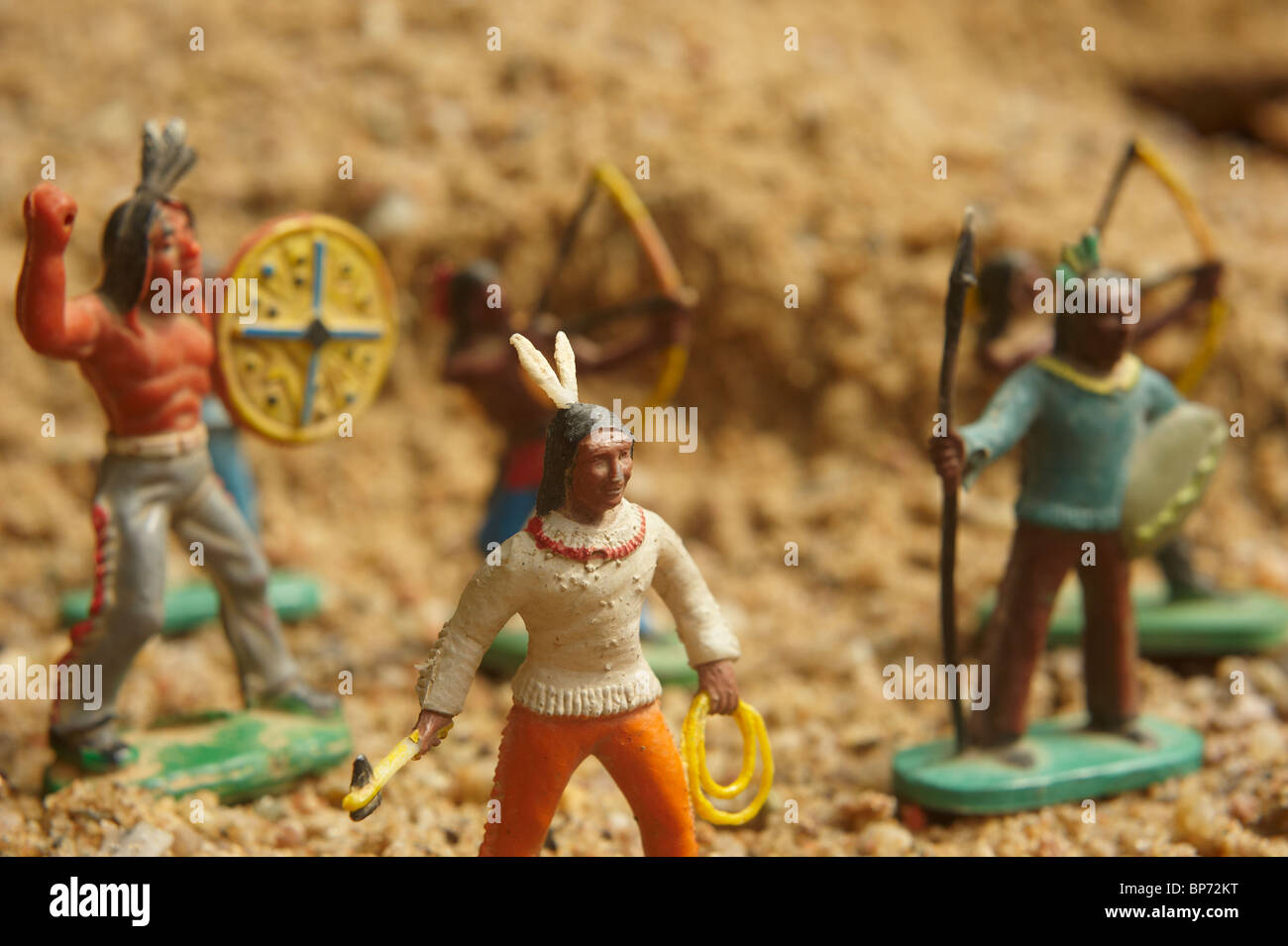 Plastic figure of Indians (Children Toy) in real world Stock Photo - Alamy