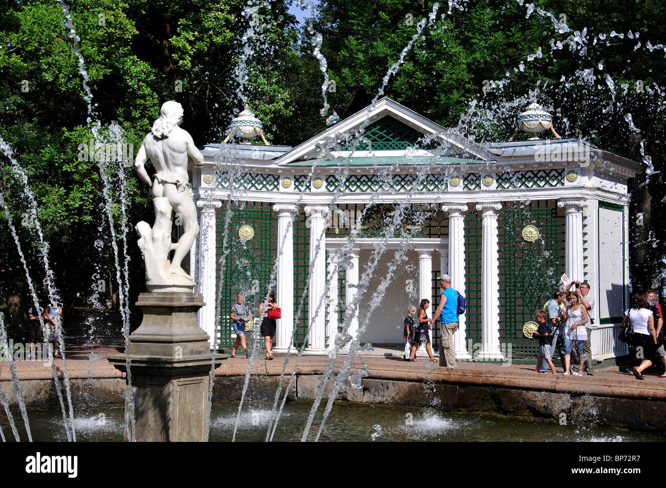 The Adam Fountain, Grand Peterhof Palace, Peterhof, Saint Petersburg ...