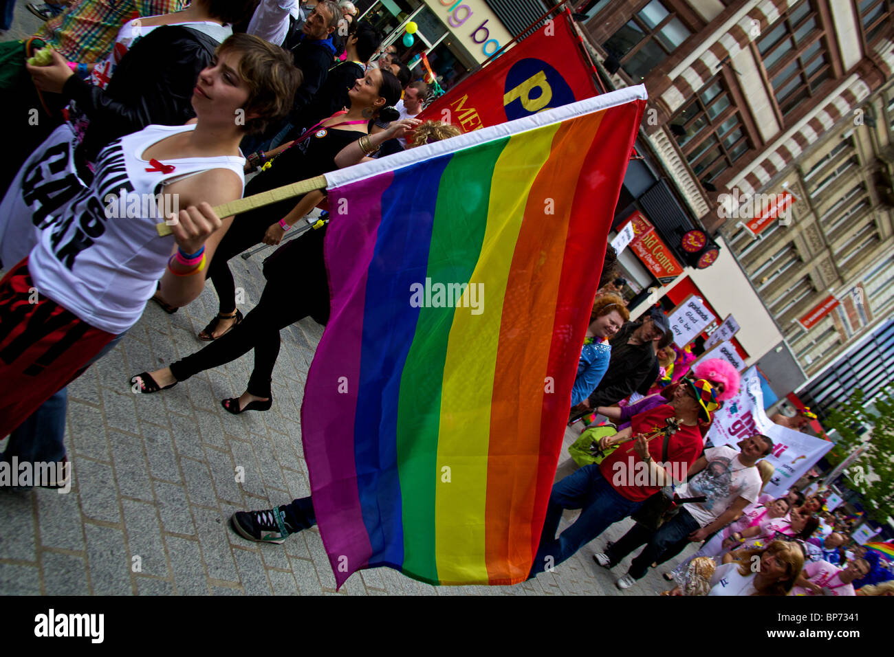 Liverpool's first Gay Pride march Stock Photo - Alamy