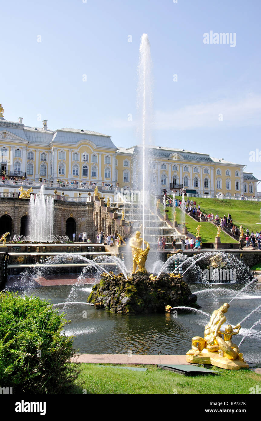 Great Cascade and Samson Fountain, Grand Peterhof Palace, Peterhof ...