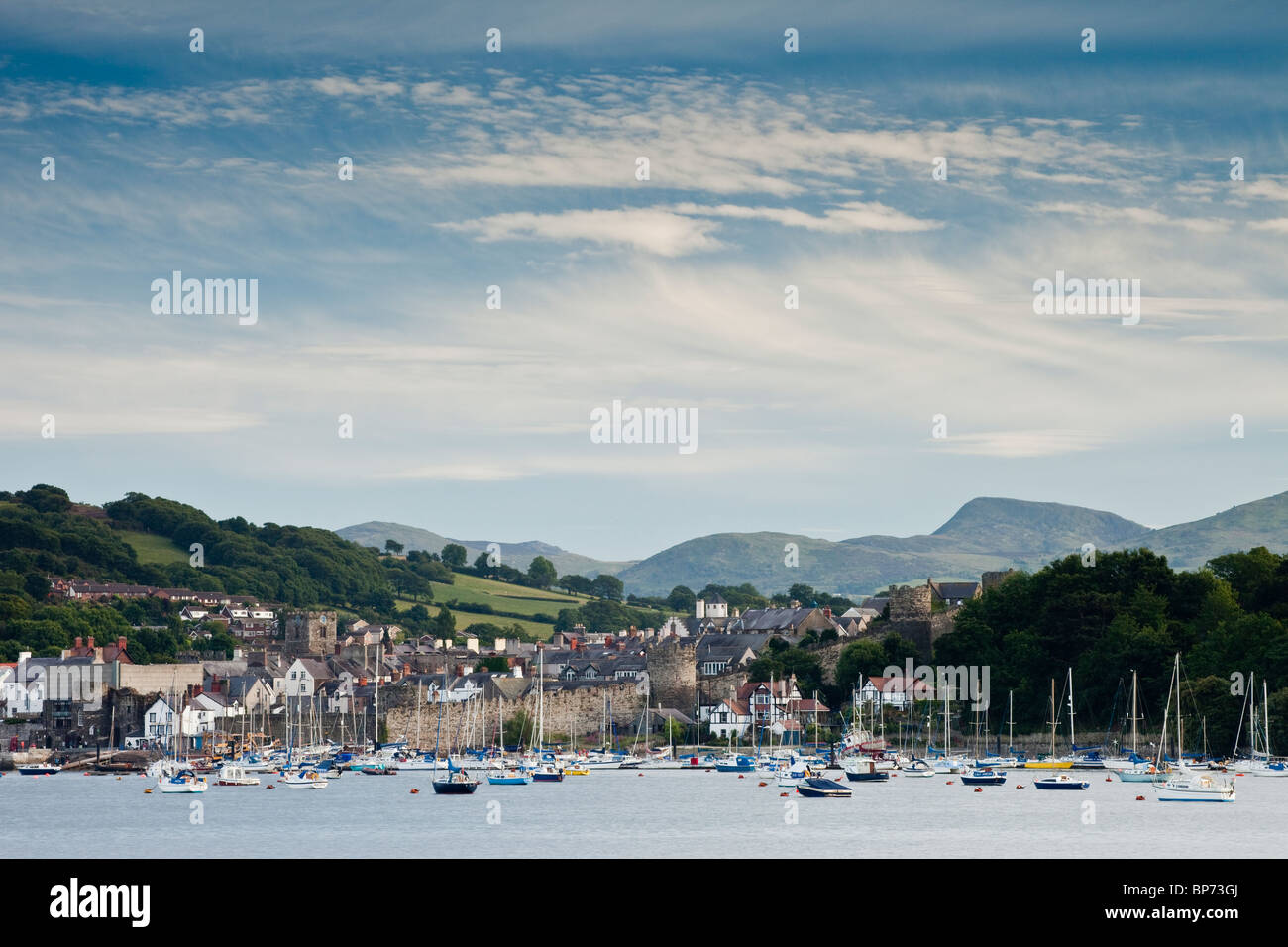 Conwy Town & Harbour,Snowdonia,North Wales Stock Photo - Alamy