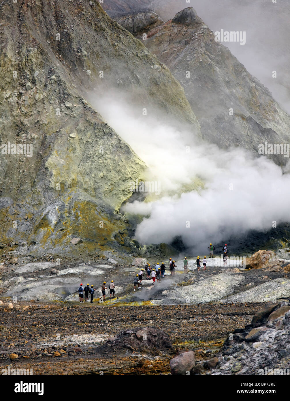 Volcano crater steam tourist hi-res stock photography and images - Alamy