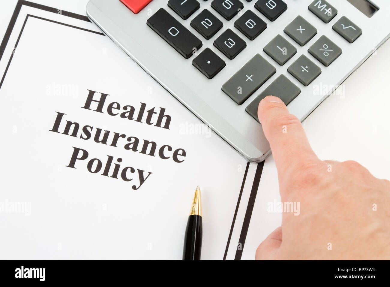 Document of Health Insurance Policy and calculator, for background ...