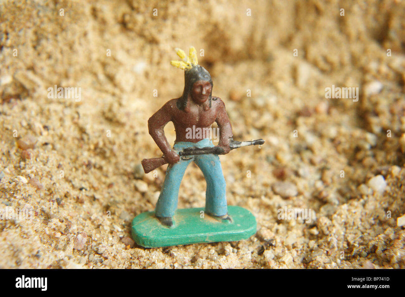 Plastic figure of Indians (Children Toy) in real world Stock Photo - Alamy