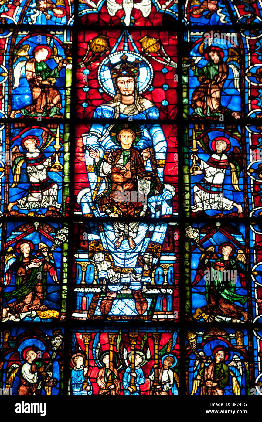Blue virgin window chartres cathedral hi-res stock photography and ...