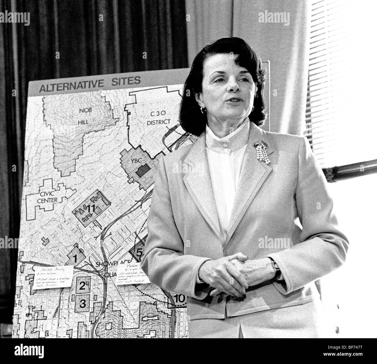 Mayor Dianne Feinstein talks about a new stadium in her office in City ...