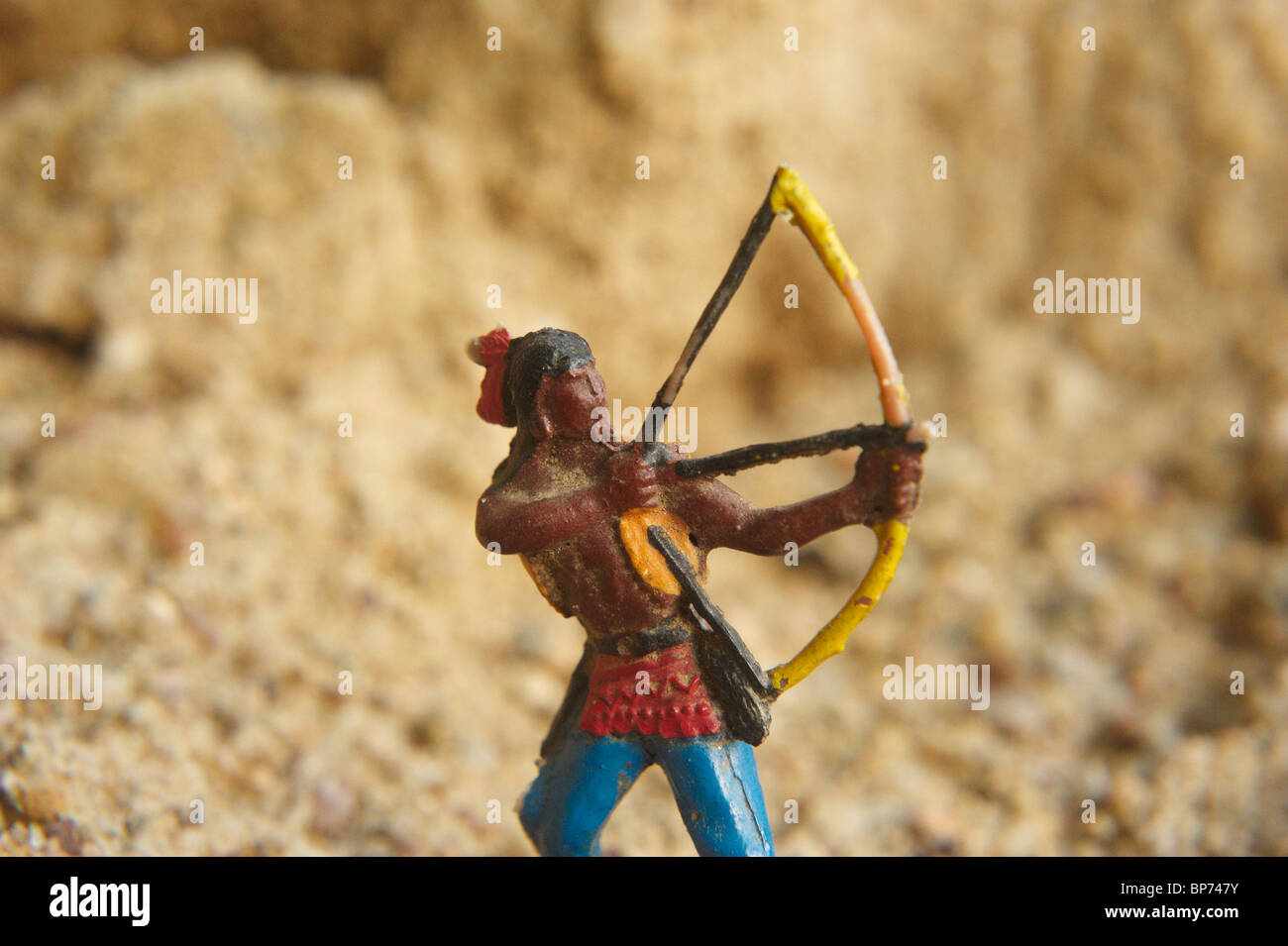 Plastic figure of Indians (Children Toy) in real world Stock Photo - Alamy