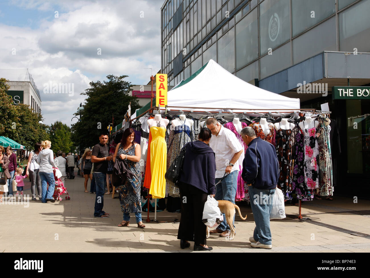 A Market Stall in Crawley Stock Photo - Alamy