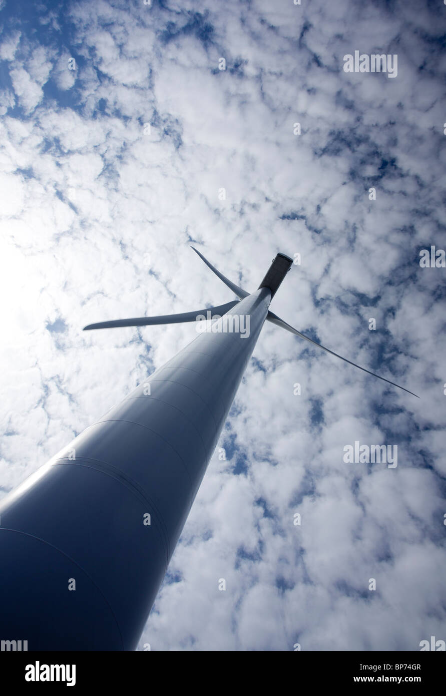 Finnish Wind turbine pylon and cloudy sky , Finland Stock Photo - Alamy
