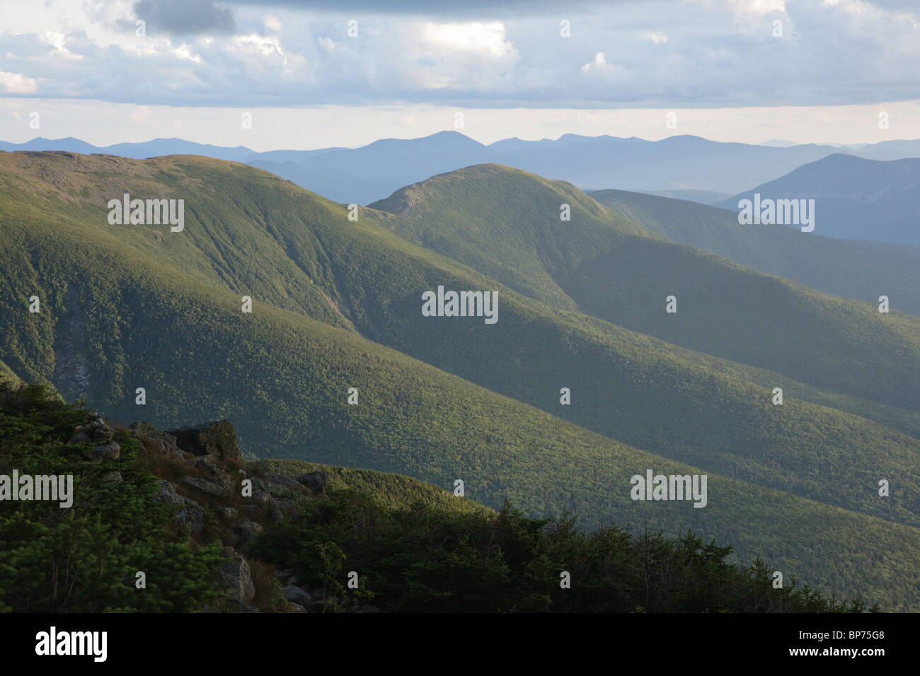 Presidential Range from the Jewell Trail in the White Mountains, New ...