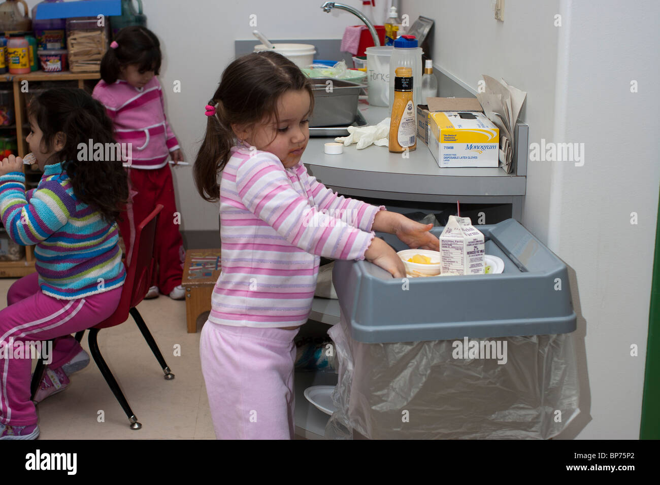 Kids Picking Up Trash At School