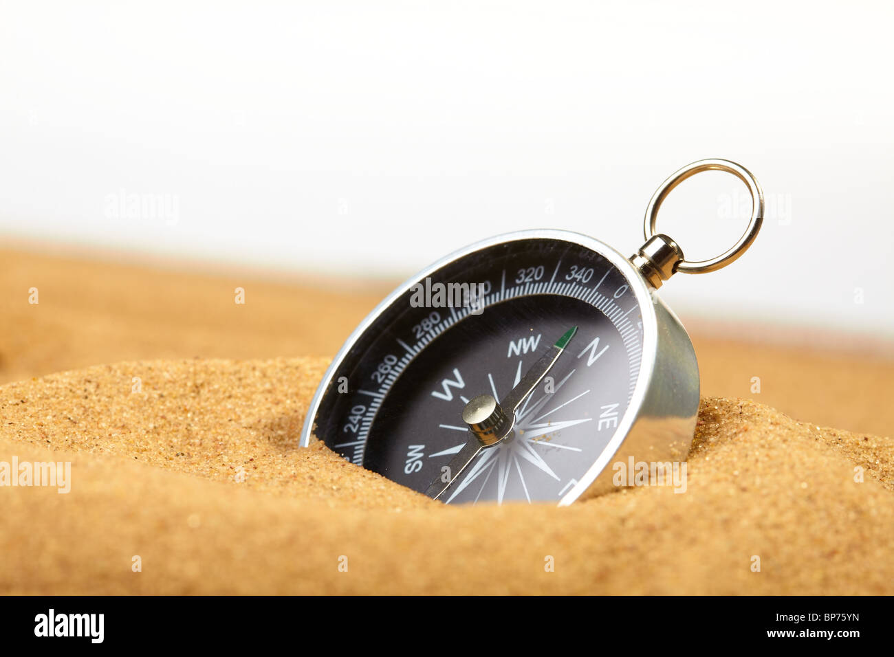 compass in sand Stock Photo - Alamy