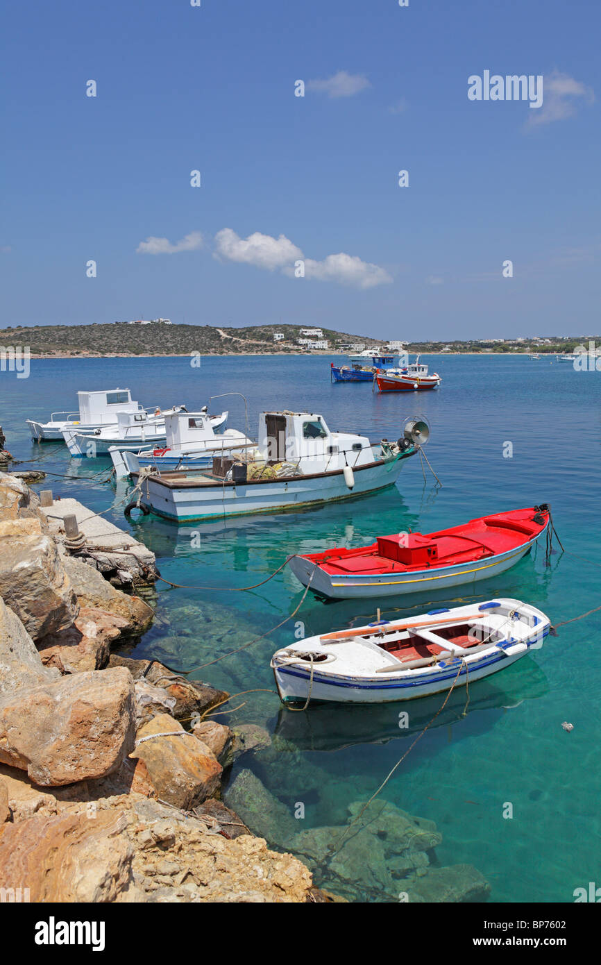 fishing harbour of Aliki, Island of Paros, Cyclades, Aegean Islands ...