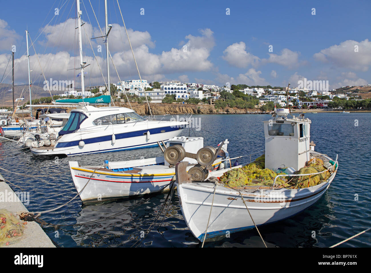fishing harbour of Pisso Livadi, Island of Paros, Cyclades, Aegean ...