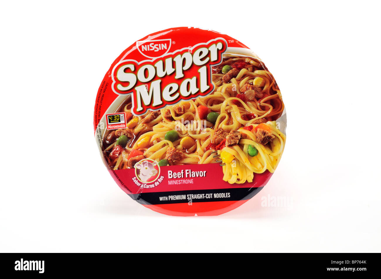 Container of Ramen Noodle Instant Beef Flavor Minestrone Soup by Nissin ...