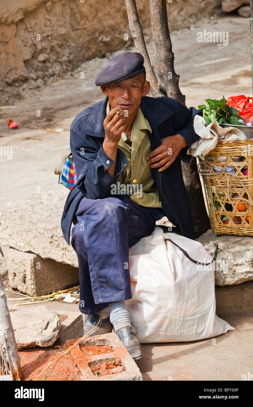 Asia asian china chinese cigarette county jianchuan man people person ...