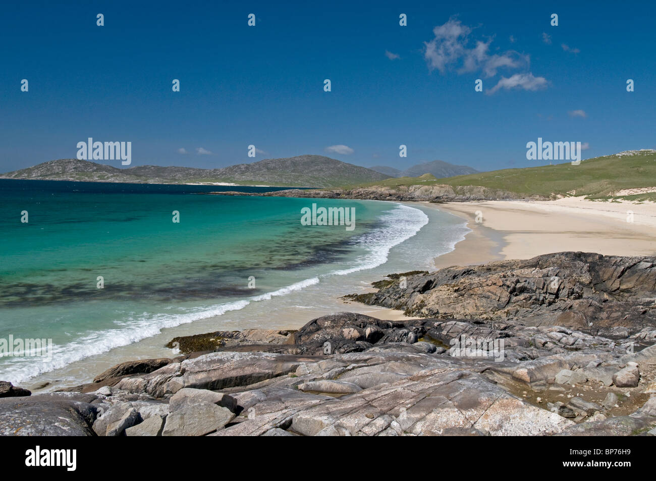 West Coast of Harris of Rocky inlets and Scarasta long beaches Sound of ...