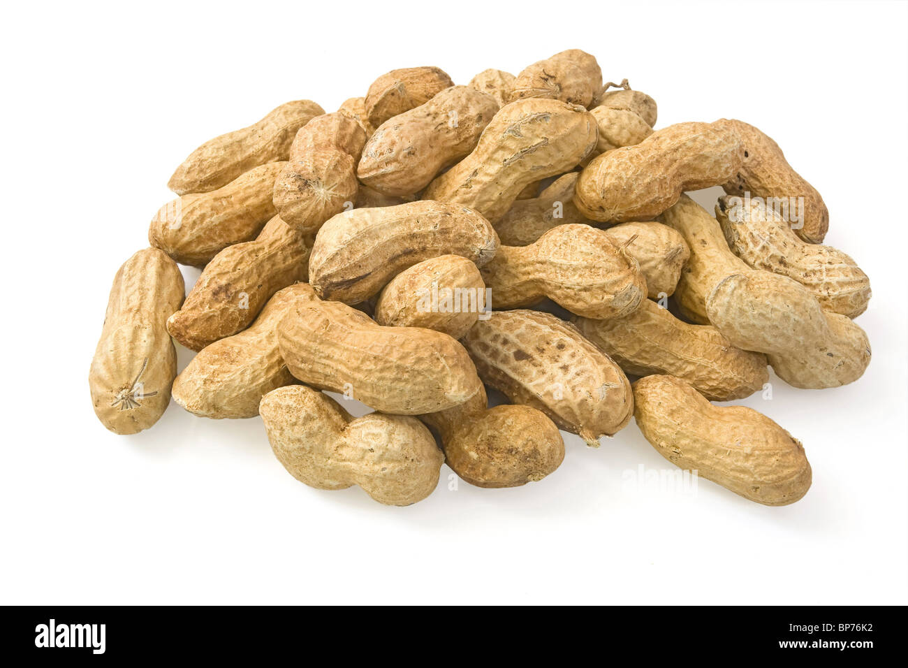a group of peanuts isolated on white background Stock Photo - Alamy