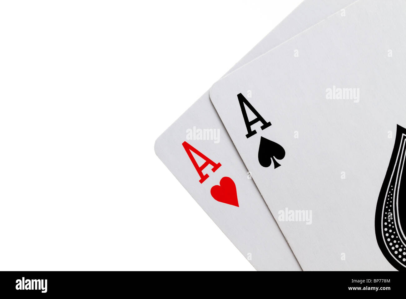 two aces standing on white background Stock Photo - Alamy