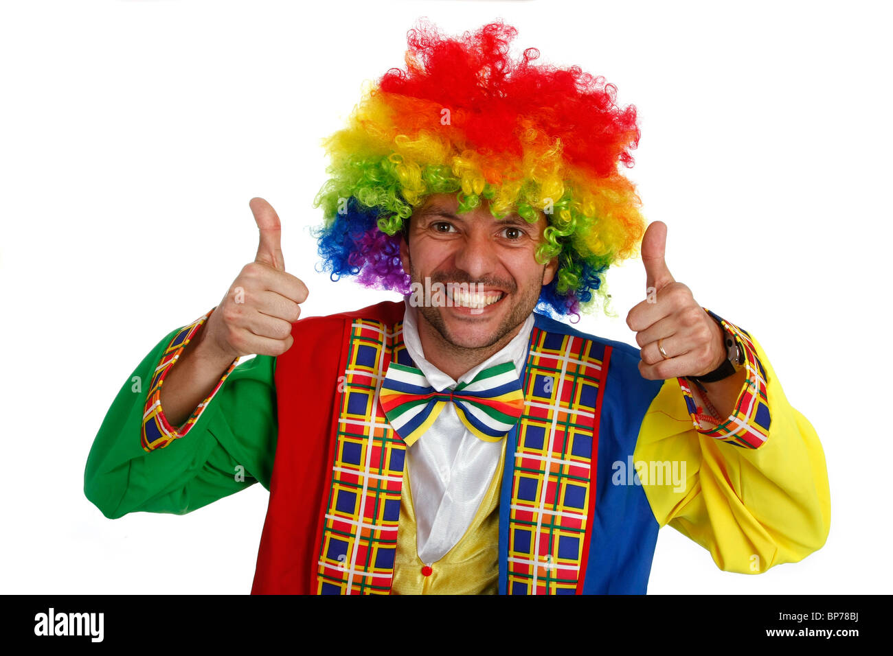 A clown smiling with thumbs up Stock Photo - Alamy