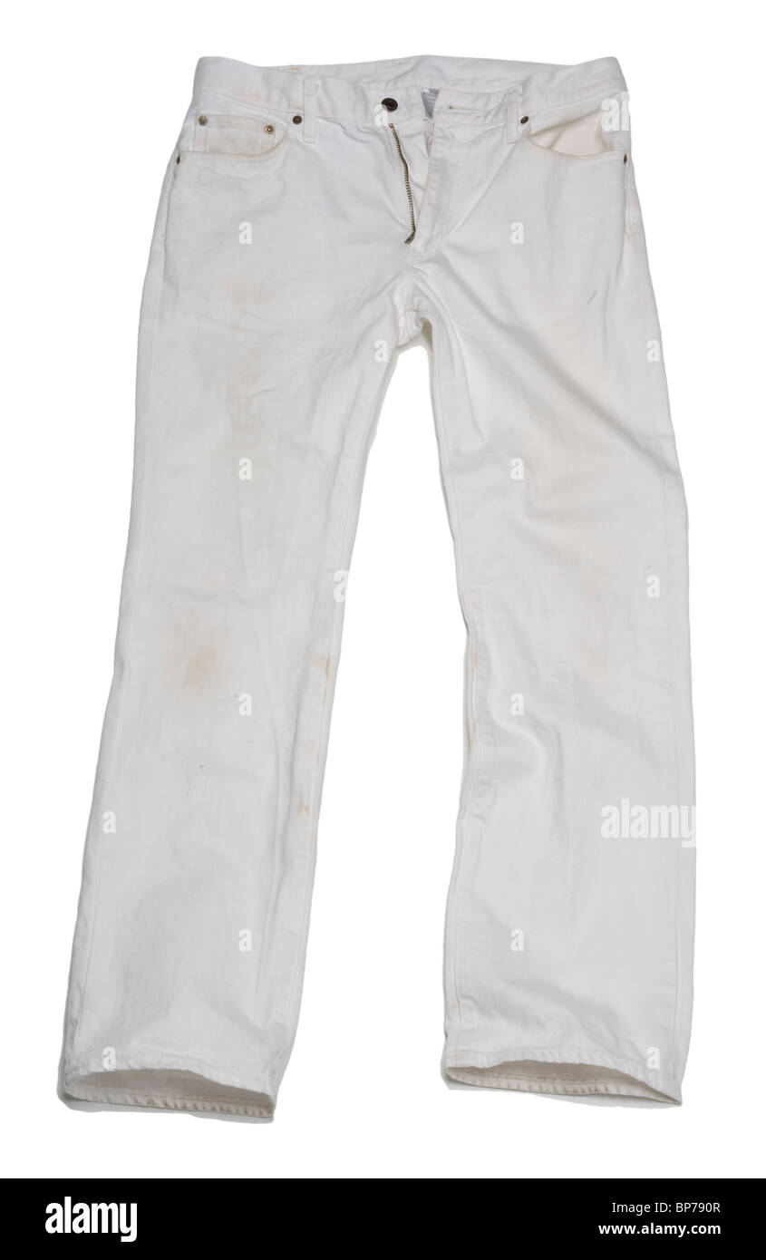 grubby white jeans Stock Photo - Alamy