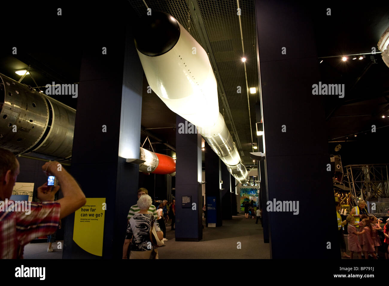 Schoolchildren in the Exploring Space section of the Science Museum ...