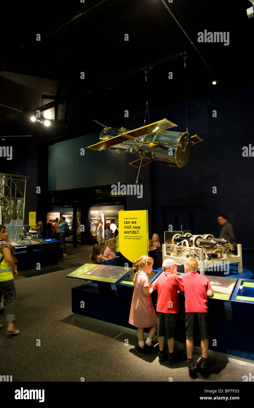 Schoolchildren in the Exploring Space section of the Science Museum ...