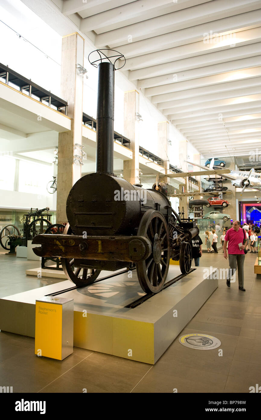 Stephenson's Rocket in the Science Museum London, UK 2010 Stock Photo ...