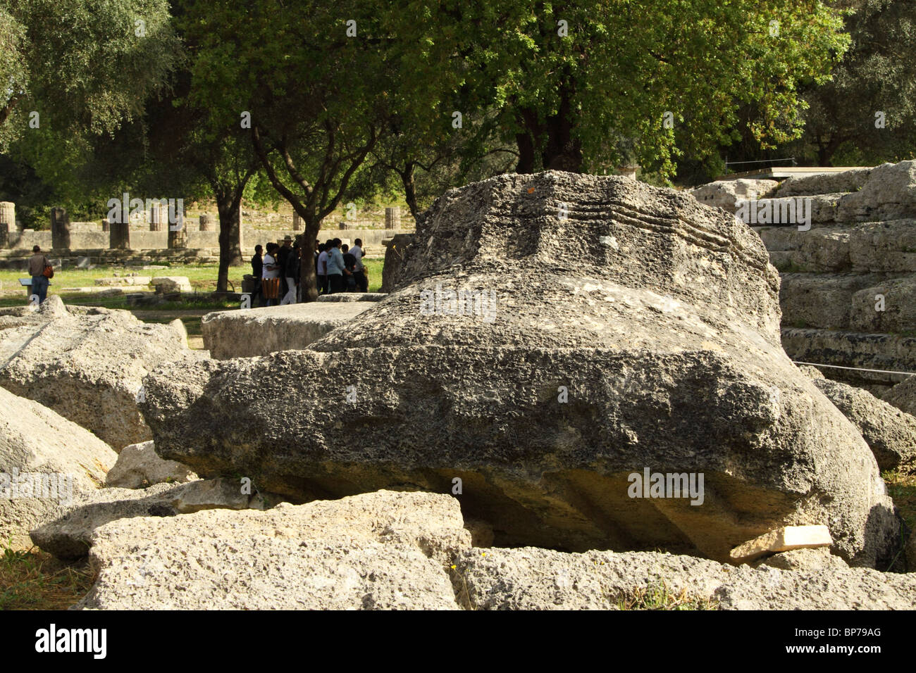 Temple of Zeus, Archaeological Site, Ancient Olympia, Ilia, Peloponnese, Greece Stock Photo - Alamy